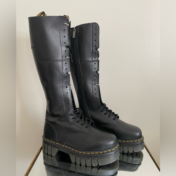 Dr. Martens | Shoes | Dr Martens Knee High Platform Leather Boots ...